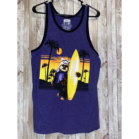 Star Wars | Shirts | Mens Star Wars Purple Surfing Wicket Ewok Graphic ...